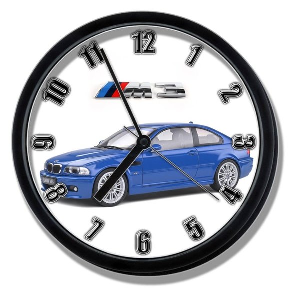 Clock | Wall Decor | Bmw E46 M3 Coupe Laguna Blue Clock New | Poshmark